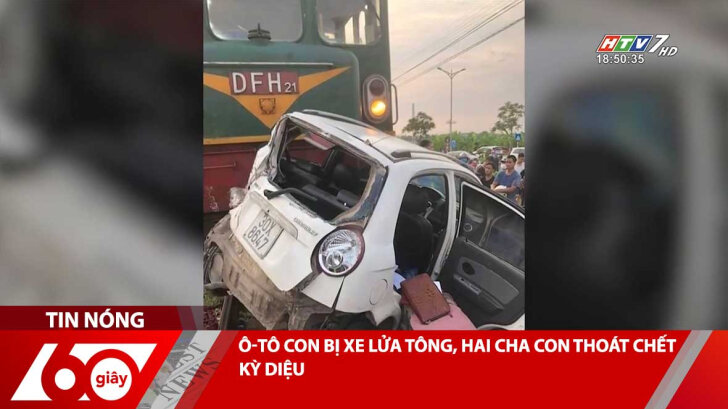 Xem Clip Ô-TÔ CON BỊ XE LỬA TÔNG, HAI CHA CON THOÁT CHẾT KỲ DIỆU HD Online